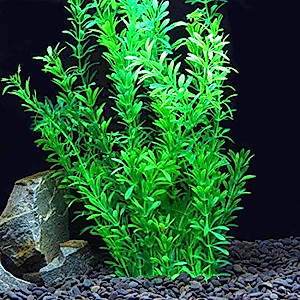 Saim 24" Large Aquarium Plants Artificial Plastic Fish Tank Plants Decorations Ornament for Fish Tank
