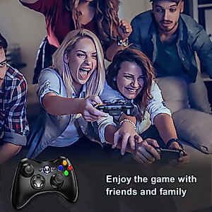 Gamrombo Wireless Controller for Xbox 360, PC Game Controller with Receiver 2.4GHz Gamepad Joystick Controller Compatible with Microsoft Xbox 360/Slim, Windows 7/8/10/11