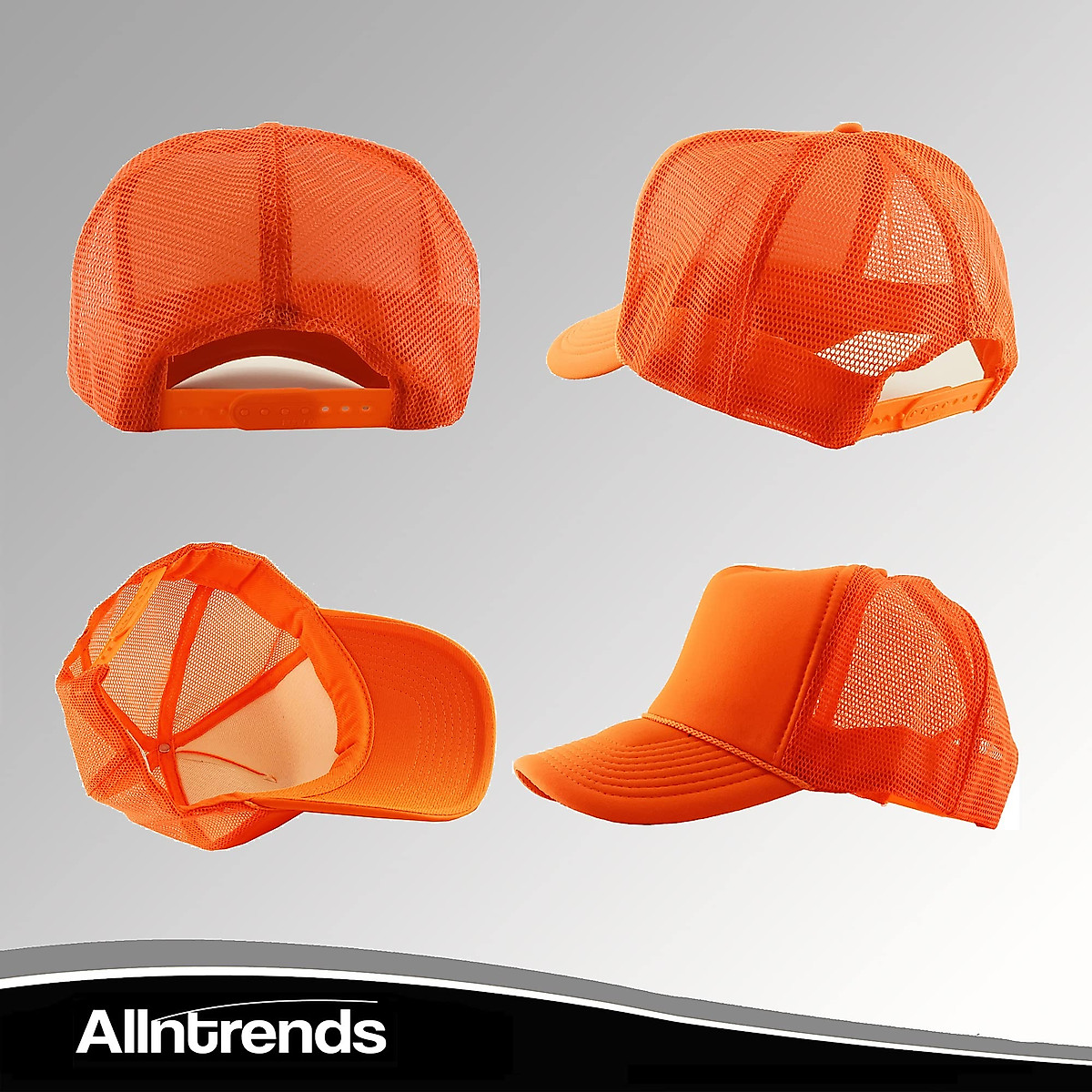 ALLNTRENDS Captain Embroidered Trucker Hat Adjustable Boat Embroidery Summer Beach Cap (Neon Orange)