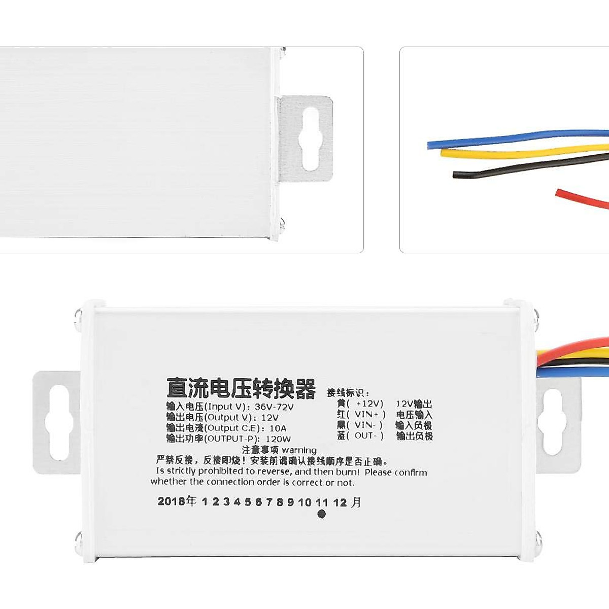 DC Converter, Step-Down Power Supply Module 36V-72V to 12V 10A 120W for 12V Electronic Devices