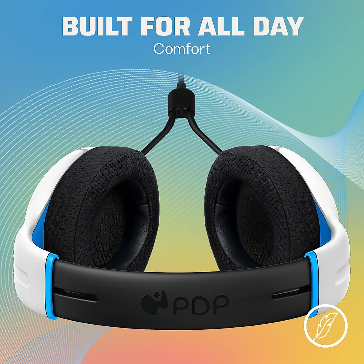 PDP Gaming AIRLITE Xbox Headset with Microphone, Series X|S/Xbox One/PC/Windows, Lightweight Stereo Headphones, Wired Power, Noise-Cancelling mic- Ion White (Only at Amazon)