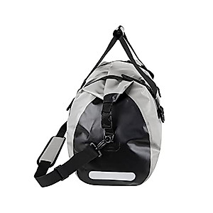 BRONZY Waterproof Duffel Bag 50L Dry Duffle Bag Heavy Duty Bag,Durable Straps And Handles,Large Space,Heat Seal Finishing For Camping,Kayaking,Rafting,Boating,Travel(Gray)