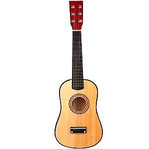 Kisangel 1pc Kids Beginner Guitar 23 Inch Guitar 6 String Vintage Style Acoustic Guitar Wooden Guitar Music Instruments for Kids(As Shown)