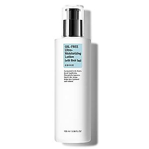 COSRX Oil Free Lotion with Birch Sap, Daily Acne Facial Moisturizer, 3.38 fl.oz / 100ml, Hydrating moisturizer for all skin types, Korean skincare, Paraben free
