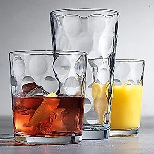 Home Essentials & Beyond Glassware Set 18 Piece Mixed Drinkware. Set of 6 Glass Tumblers 17 oz., Set of 6 Rock 13 oz. and Set of 6 Juice 7 oz Glass Cups Drinking Glasses.