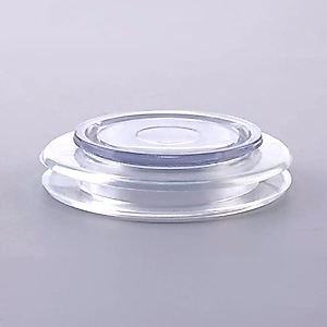 AIEX 2 Inch 2 Set Patio Table Umbrella Hole Ring and Cap Set Silicone Transparent Including 2 Rings and 2 Stoppers