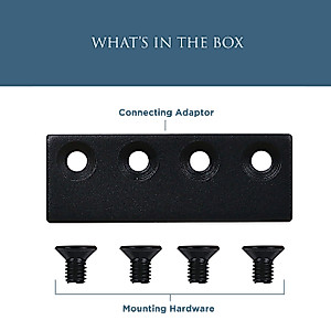 National Hardware N700-106 Interior Sliding Barn Door Hardware Connecting Adaptor, 3 1/8 in, Matte Black