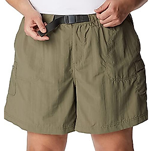 Columbia Women's Sandy River Cargo Short, Breathable, UPF 30 Sun Protection, Stone Green, Large