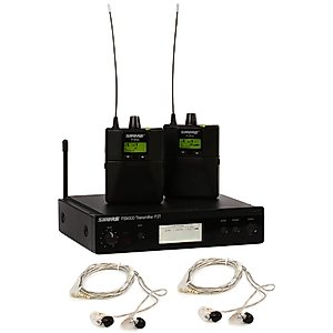 Shure PSM300 P3TRA215TWP Pro Wireless in-Ear Personal Monitor System with SE215-CL Earphones, Twinpack - H20 Band