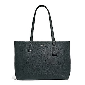 Coach Pebble Leather Central Zip Tote Shoulder Bag Green Style No 69424