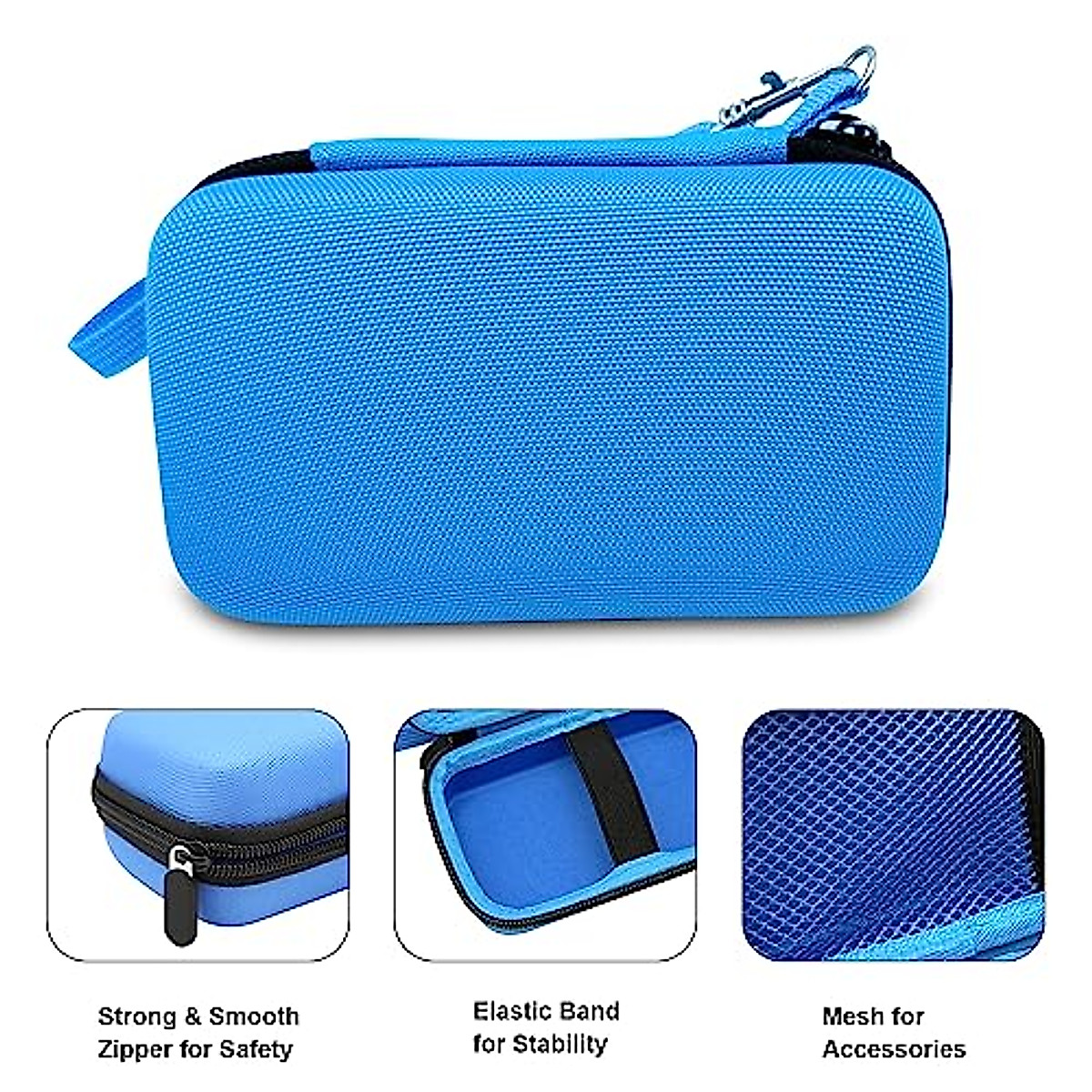 Travel Case for EASEGMER RS-8M RS-1 for HigoKids Q4 Kids Handheld Game Portable Video Game Player (Blue)