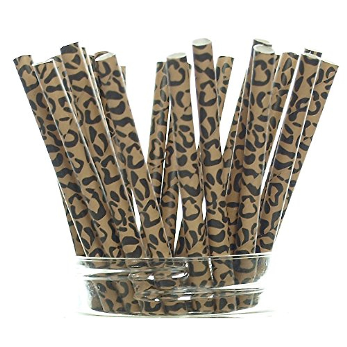 Cheetah Party Straws (50 Pack) - Cheetah Party Supplies, Safari Party Decor, Wild Africa Animal Print Birthday Party