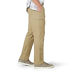 Lee Men's Performance Series Extreme Comfort Canvas Relaxed Fit Cargo Pant, British Khaki, 32W x 32L