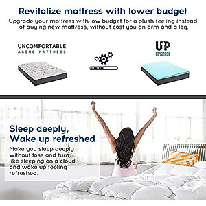 Nelaukoko 3 Inch Twin Memory Foam Mattress Topper, Single Topper Ventilated Gel Foam Mattress Pad,Single Size Foam Topper for Single Bed
