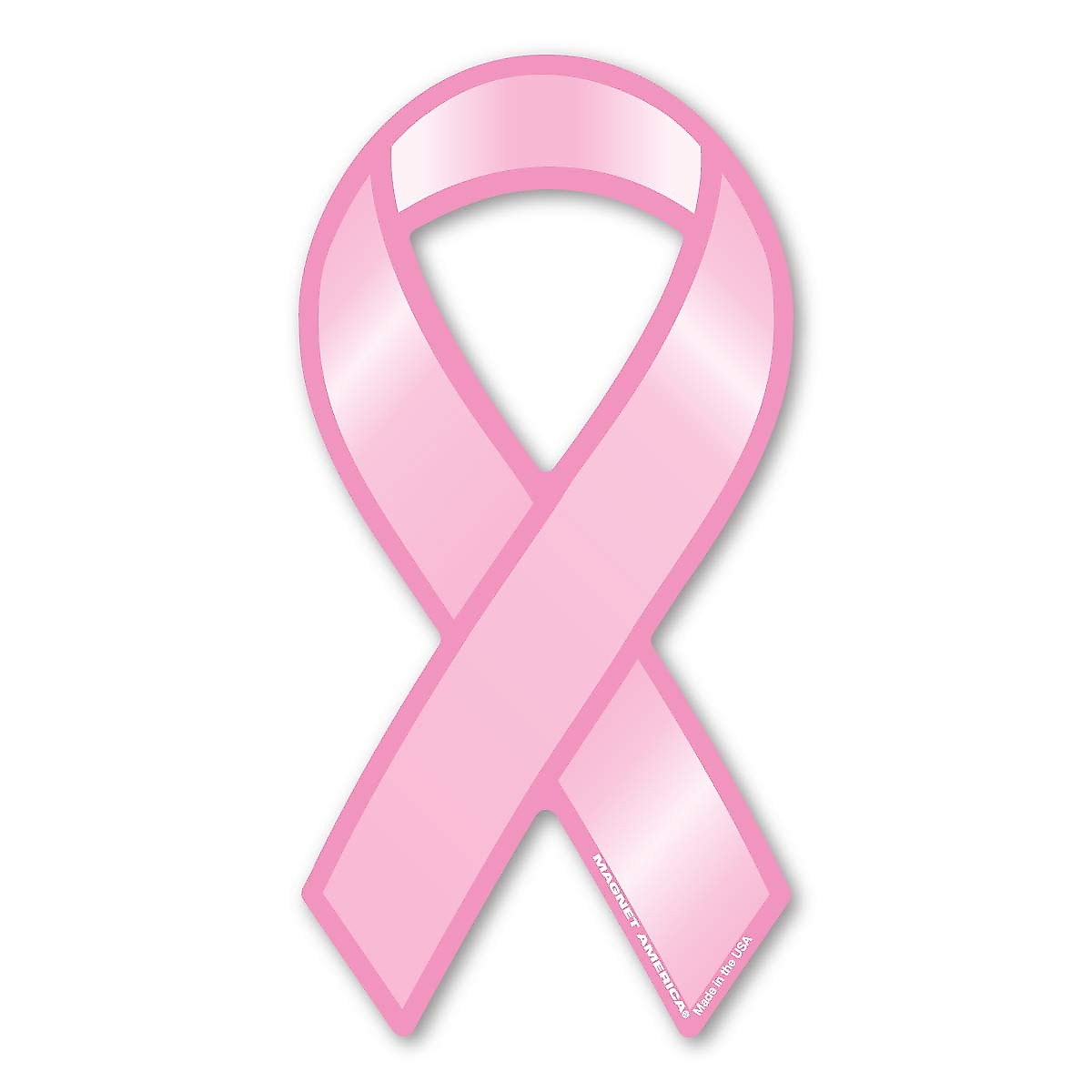 Breast Cancer 2-in-1 Mini Ribbon Magnet by Magnet America is 4" x 2" Made for Vehicles and Refrigerators