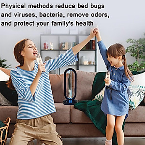 Lumivyx Haloclean Uv - Official Flagship, Uvo254 Powered Home Disinfection Tower, Lumivyx Haloclean UV, Cleans The Bedroom and Provides Lighting (3Pcs Black)