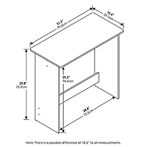 FURINNO Simplistic Study Table, Espresso