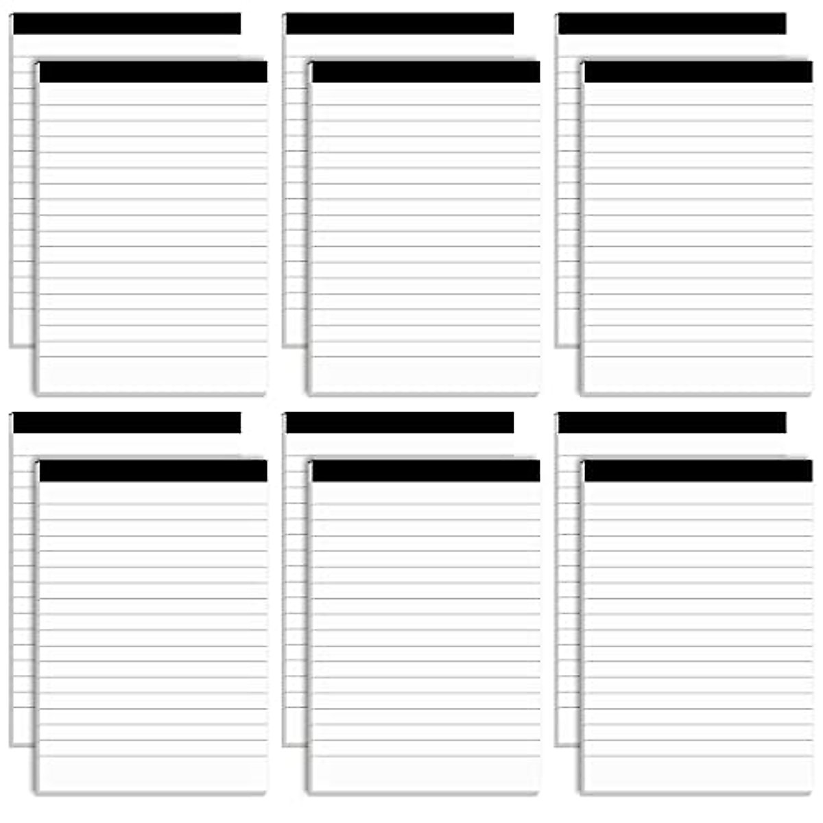 12 Pack Note Pads Refills 4 x 6 Inch Memo Pads Writing Pads, White Small Notepads Scratch Pads Mini Notepad with 30 Sheets Lined Paper in Each Pad