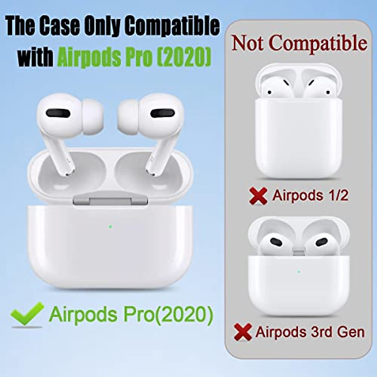 [3 Pack] Funny AirPods Pro Case, 3D Cartoon Character Silicone Case for Airpod Pro 2nd/1st Generation Case Cool Kawaii Air Pods Pro Cover for Girl Boys Fun Protective Case with Keychain Accessories