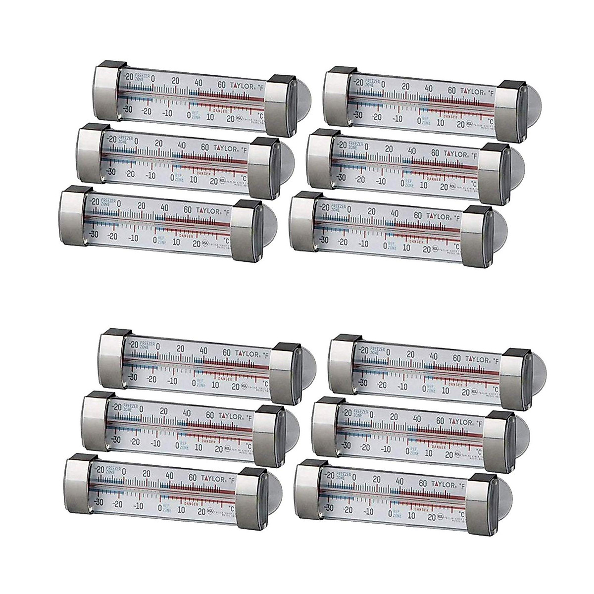 Taylor Freezer & Refrigerator Kitchen Thermometer, 12 Count