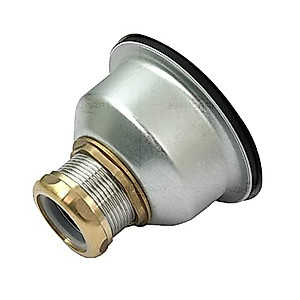 Highcraft 9754 Kitchen Sink (3-1/2 Inch) Stainless Steel Drain Assembly With Strainer Basket and Snaplock Stopper Long Extended Shank (3-3/4 Inch), 1 Count (Pack of 1)