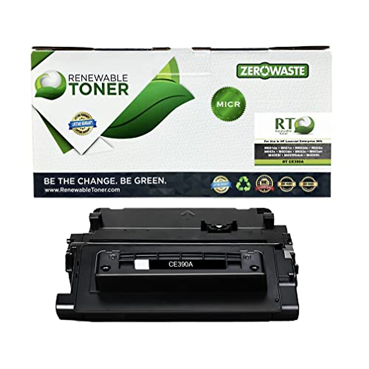 Renewable Toner Compatible MICR Toner Cartridge Replacement for HP CE390A 90A for use in HP Laserjet 600 M601 M602 M603 M4555 MFP
