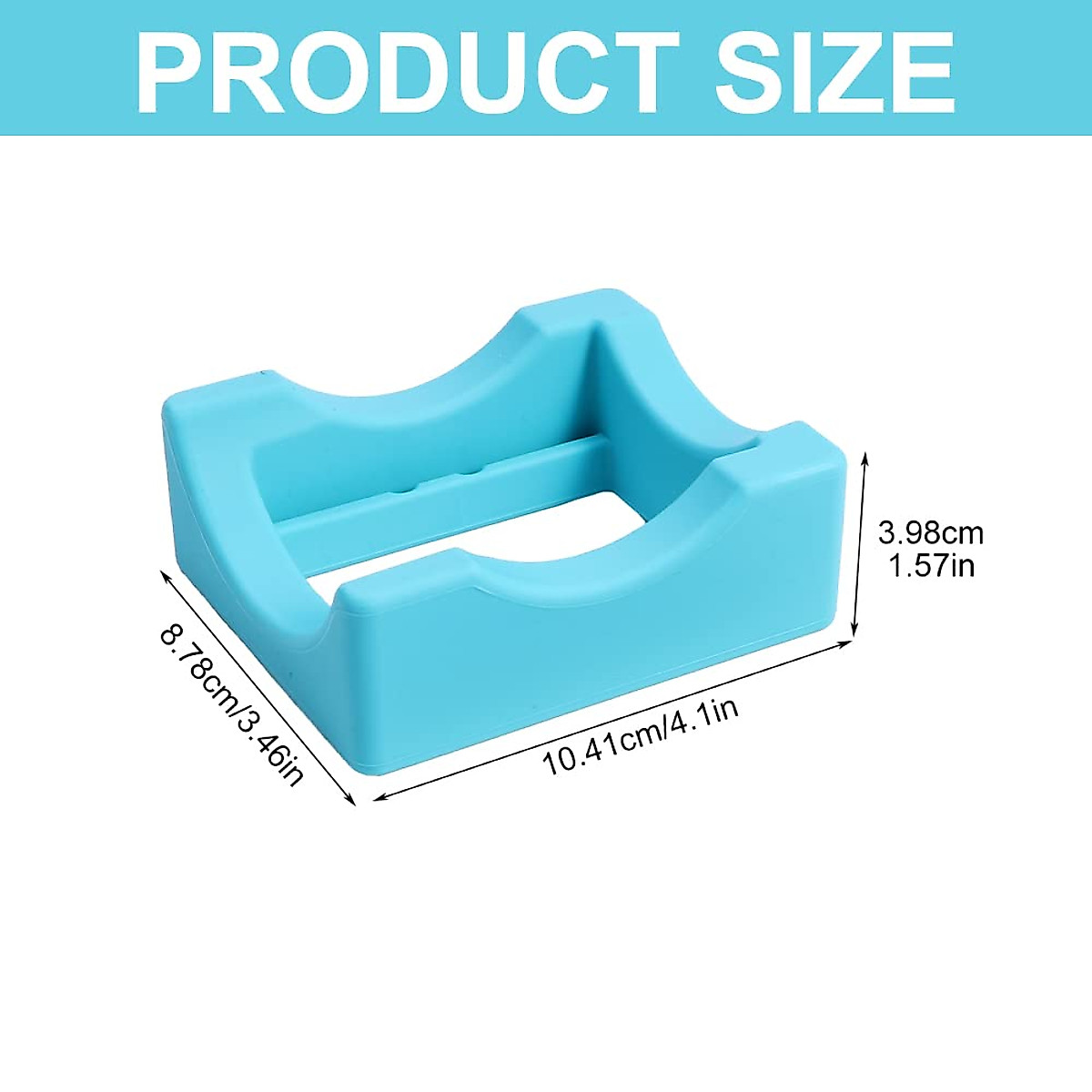 homfanseec Silicone Cup Cradle for Tumblers, Tumbler Holder with Built-in Slot and Felt Edge Squeegee for Crafting, Vinyl Stand Small Tumbler Stand Cup Holder Use to Apply Vinyl Decals(Blue)
