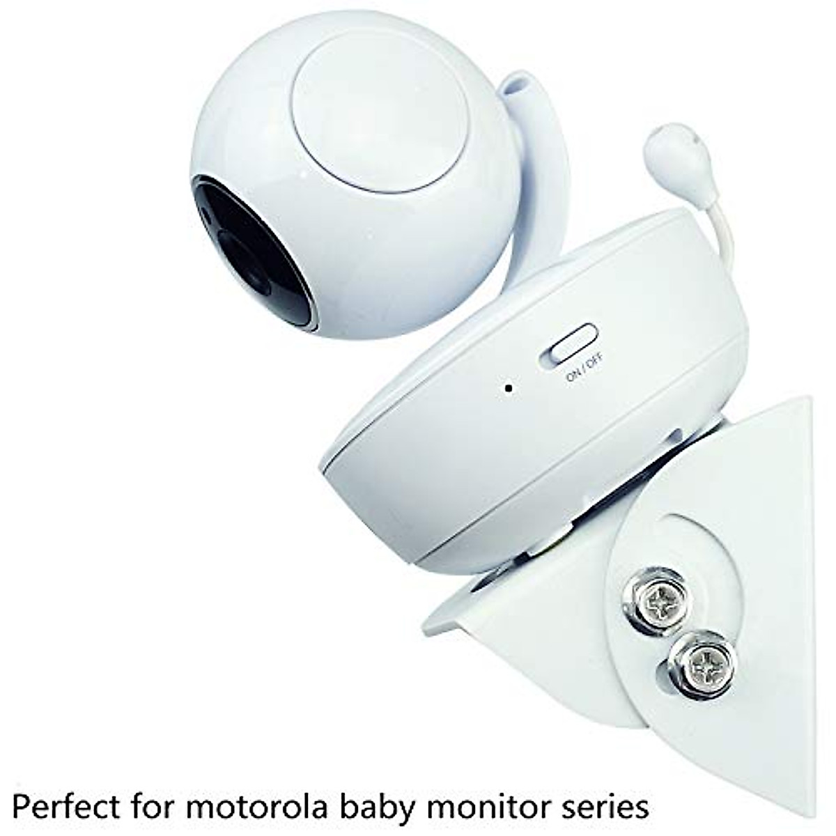 Baby Monitor Wall Mount for Infant Optics DXR-8,Adjustable Angle Mounting Brackets for Motorola,Babysense,HelloBaby and Most Universal Monitors Camera,Aluminum Alloy Material(White)