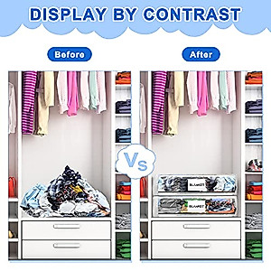 Set of 20 Clear Zippered Storage Bags Sheet Bags for Storage Sweater Storage Bags Zippered Cloth Bag with Handle Pocket for Bed Sheet Sweaters Blankets Throws Pillows Crafts, 11 x 15 x 4 Inch