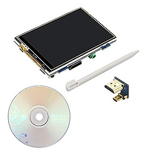 DIGISHUO 3.5 Inch HDMI LCD Screen for Raspberry Pi 4B 3B 2B | Display 480x320 Screen | with Dedicated Transparent Case |HDMI| Pen | Disc