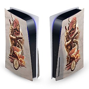 Head Case Designs Officially Licensed Assassin's Creed Kassandra Odyssey Artwork Vinyl Faceplate Sticker Gaming Skin Case Cover Compatible with Sony Playstation 5 PS5 Disc Edition Console
