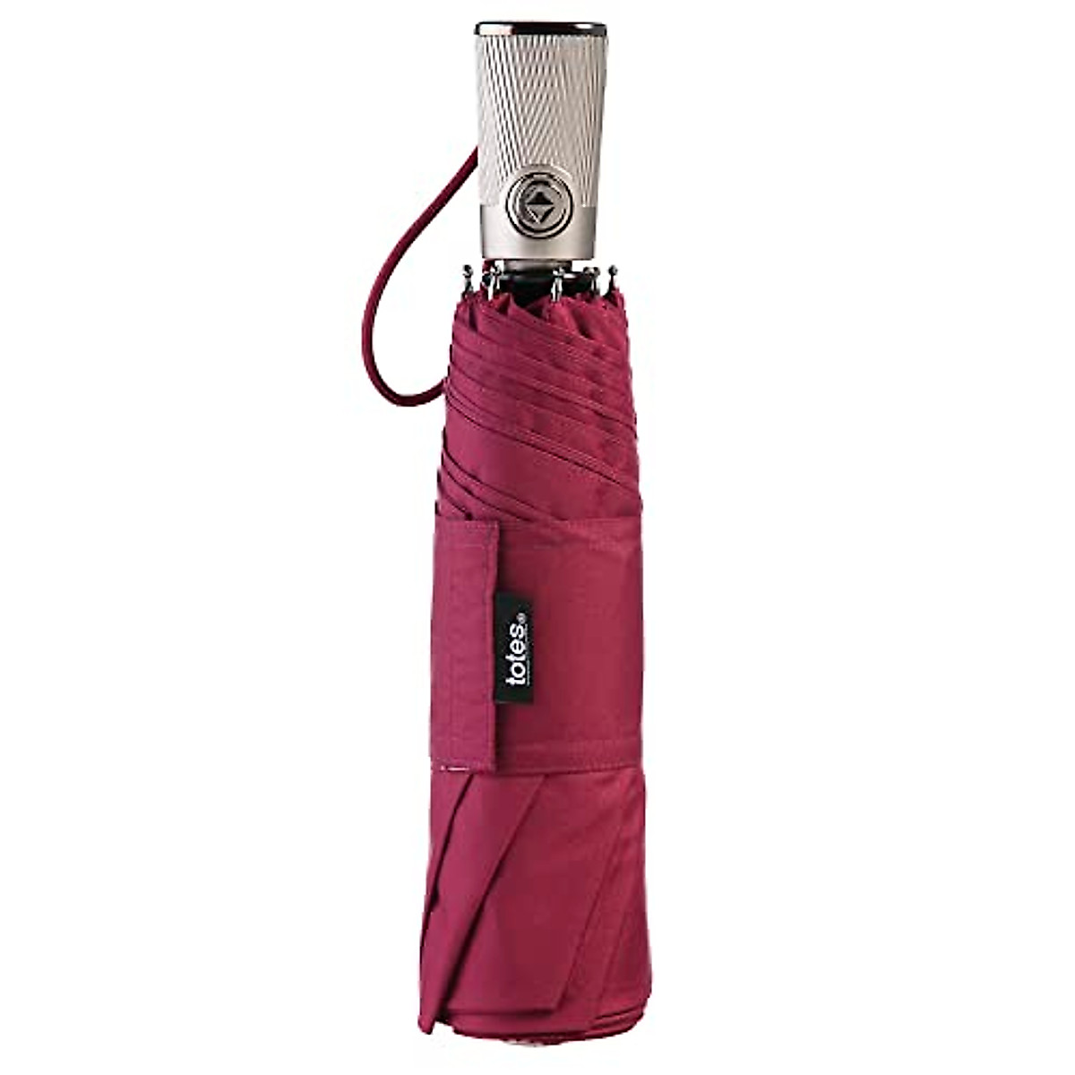 totes Titan Portable Travel Umbrella – Windproof, Waterproof, Strong, Compact Umbrella – Perfect for the Car, Backpack, and On-the-Go