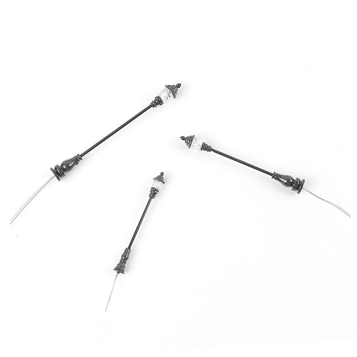 Uonlytech 24 Pcs Model Garden Lamp Miniature Mini Street Light Model Miniature Decor Garden Lamp Miniature Small Garden Decor Mini Lamp Model Mini Garden Lamp Mini Lamp Statue