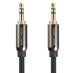 FosPower Audio Cable (15 FT), Stereo Audio 3.5mm Auxiliary Short Cord Male to Male Aux Cable for Car, Apple iPhone, iPod, iPad, Samsung Galaxy, HTC, LG, Google Pixel, Tablet & More