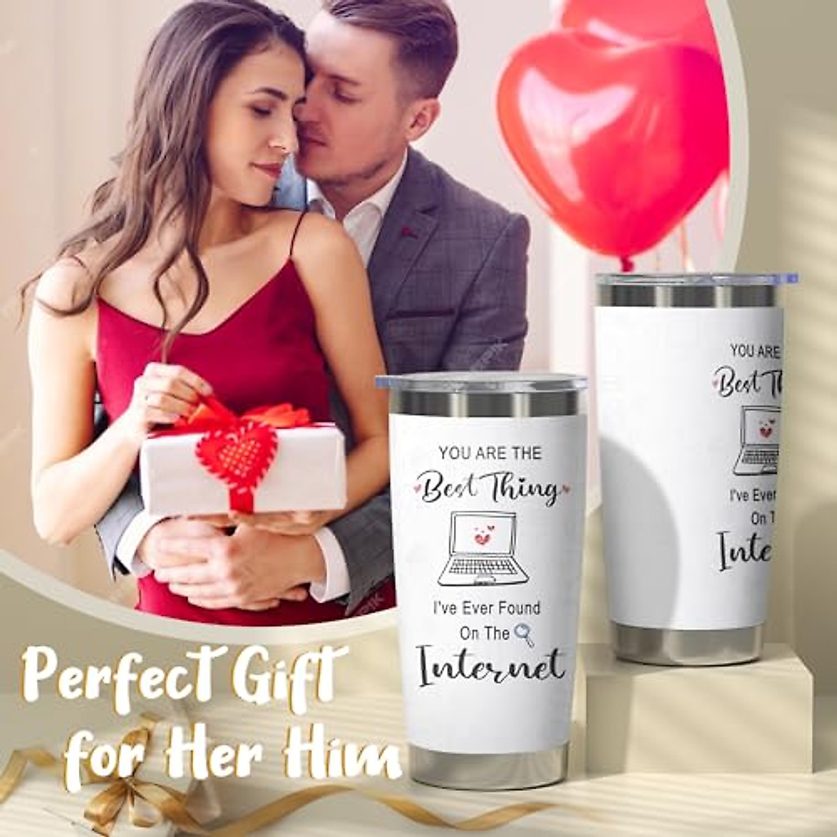Mothers Day Gifts for Her Girlfriend Wife - Anniversary Romantic Gift for Women Couple Men Him Boyfriend Husband, Funny Galentines Birthday Gifts for Women Best Friend, Tumbler 20oz