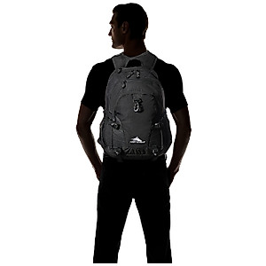 High Sierra Loop-Backpack, School, Travel, or Work Bookbag with tablet-sleeve, Black, One Size