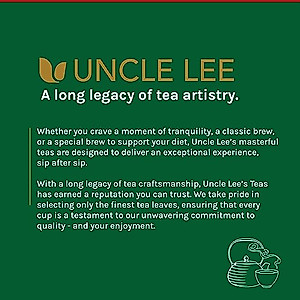 Uncle Lee’s Organic Black Tea - Premium Tea, Full-Bodied, Caffeinated Coffee Alternative, Robust Black Tea Bags, Individually Wrapped 100 Count