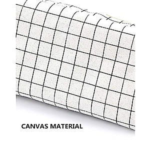 Wangyiqian Pencil Pen Case Multi Compartments Pen Bag Pouch Holder Large Capacity Square Grid Cosmetic Bags Organizer Girls Boys Adults Teen Double Window