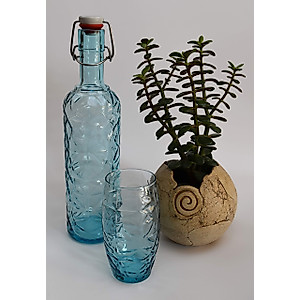 Bormioli Rocco Oriente Bottle, Set of 6, Cool Blue