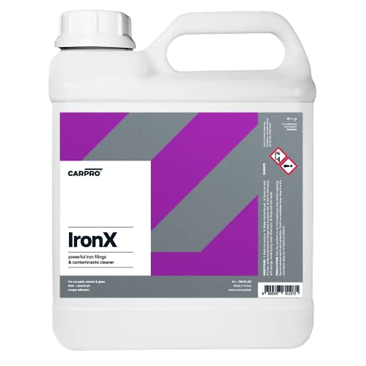 CARPRO IronX Iron Remover: Stops Rust Spots and Pre-Mature Failure of the Paint Clear Coat, Iron Contaminant Removal - 4 Liter Refill (135oz)