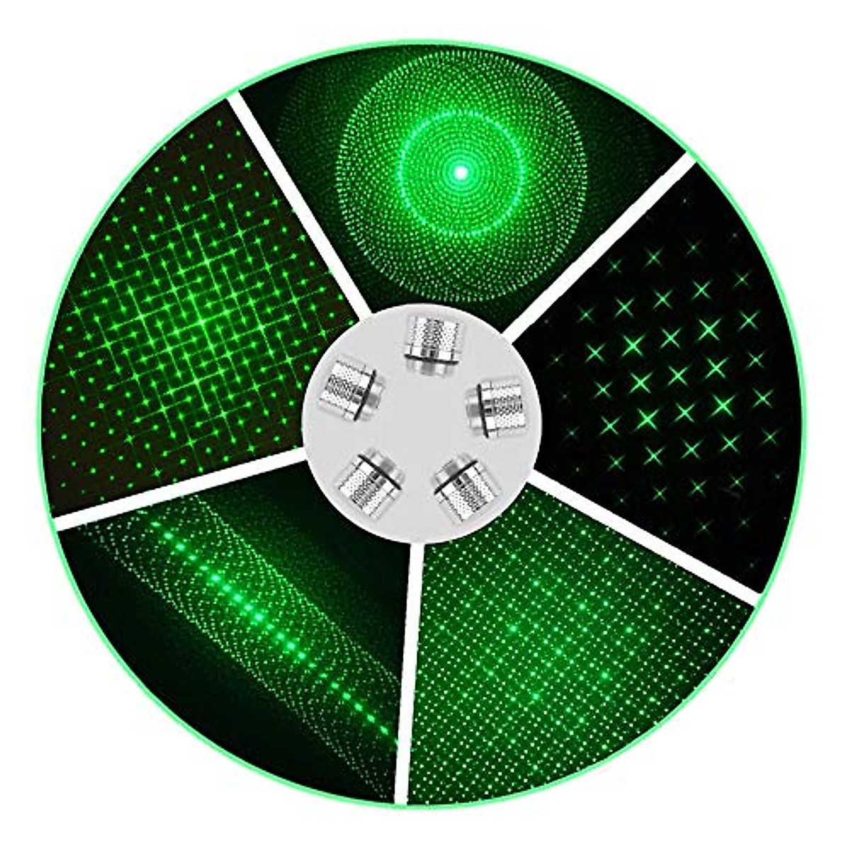 FreeMascot 5 Pcs Sky Patterns Heads Cap for Laser Pointer Light (Silver)