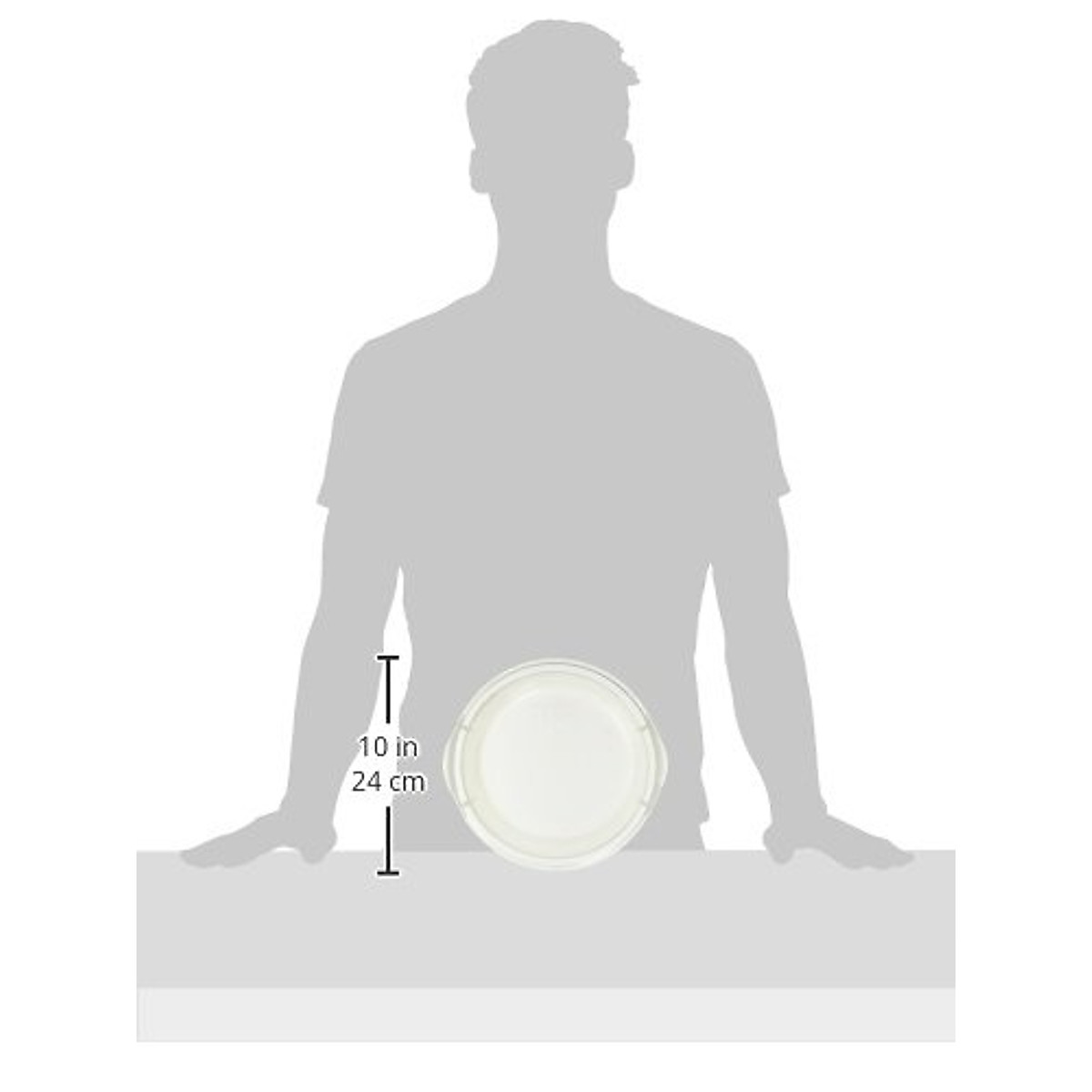 Rubbermaid Commercial Products Round Storage Container, 2-Quart Capacity, Clear Polyethylene, High Temperature Range Food Organization for Wet/Dry Food in Kitchen/Restaurants/Cafeteria, Pack of 12