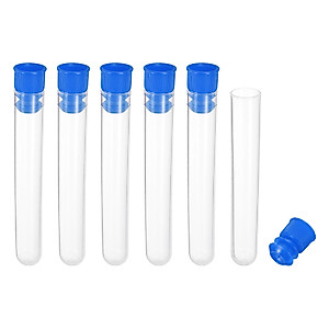 PATIKIL 3" Length Plastic Sewing Needle Storage Holder, 6 Pcs Portable Matte Embroidery Needle Pin Toothpick Storage Tubes Case for Craft Knitting, Blue