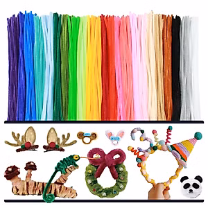 ESUOHYM 230PCS Upgraded 20 Colors Pipe Cleaners Craft Chenille Stems DIY Art Supplies Colorful Thick Fluffy Fuzzy Wire Sticks Bulk for Kids and Adults (20Colors)