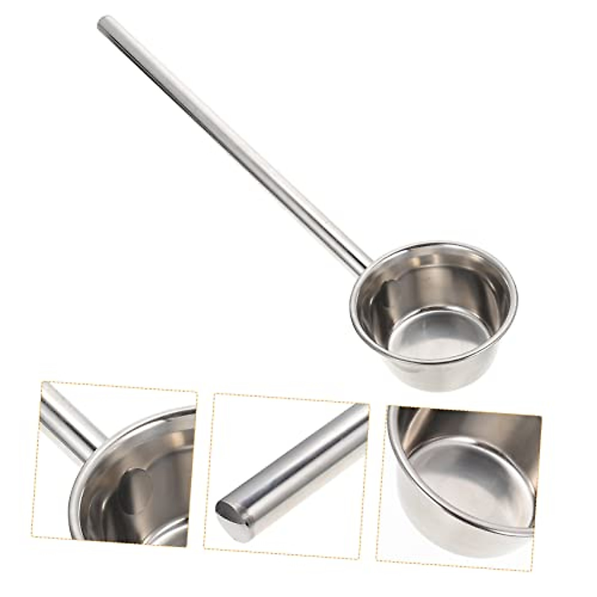 LIFKICH Long Handle Water Spoon Stainless Steel Serving Spoons Portable Bathtub Punch Ladle Wine Dipper Bath Rinse Cup Ladels and Spoons Soup Ladle Soup Scoop Kitchen Ladle Washed Shampoo