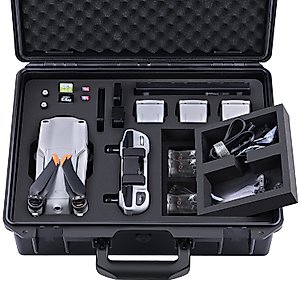HeiyRC Waterproof Hard Case for DJI Mavic Air 2 2S Fly More Combo Drone Remote Controller Accessories Storage Suitcase Protective Travel Box