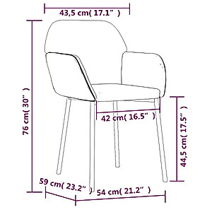 vidaXL Dining Chairs 2 pcs Dark Gray Velvet