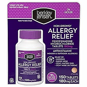 Berkley Jensen Non-Drowsy Allergy Relief Tablets, 150 ct.