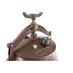 Afghan pressure cooker Model NR 9 quart (8.5 liter) capacity. Aluminum Uzbek Kazan pressure pot for indoor/outdoor cooking