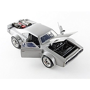 JADA Toys Fast & Furious 1:24 Dom's Ice Charger Die-cast Car, Toys for Kids and Adults, Silver (98291)